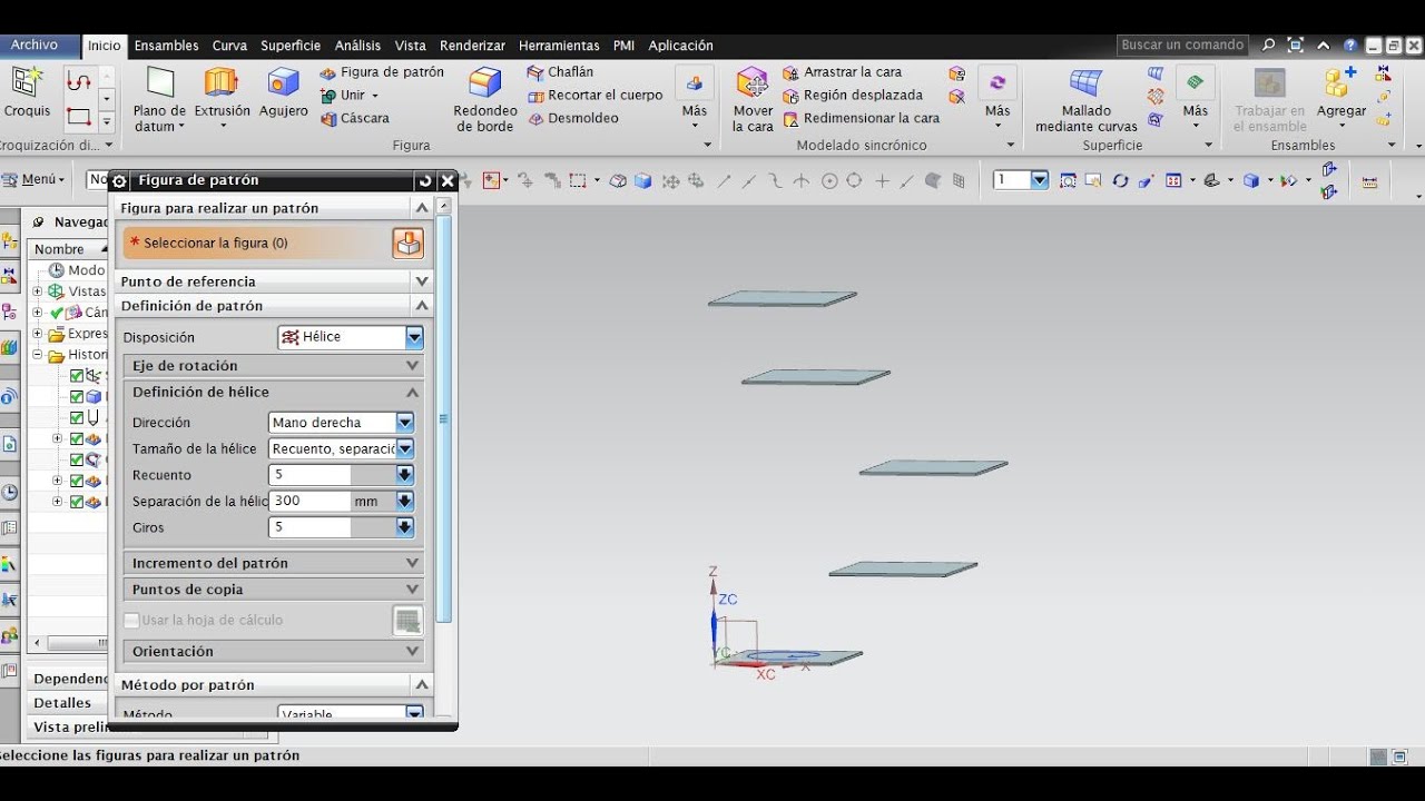 NX 9 Tutorial: Pattern feature examples. Ejemplos Figura de patrón ...