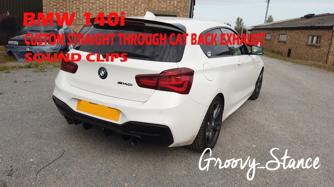 BMW M140i custom cat back Exhaust SOUND - YouTube