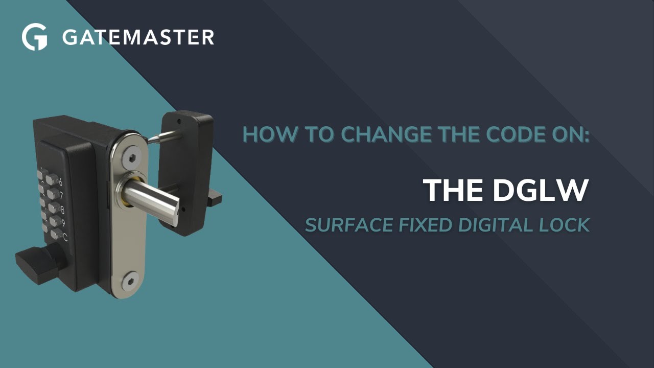 How to change the code on your Surface-fixed Digital Gate Lock (DGLW ...