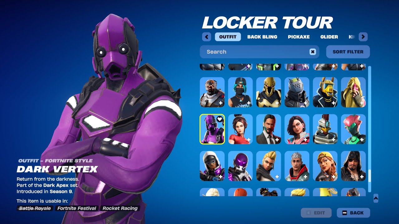 Fortnite Locker Tour 2025 - YouTube