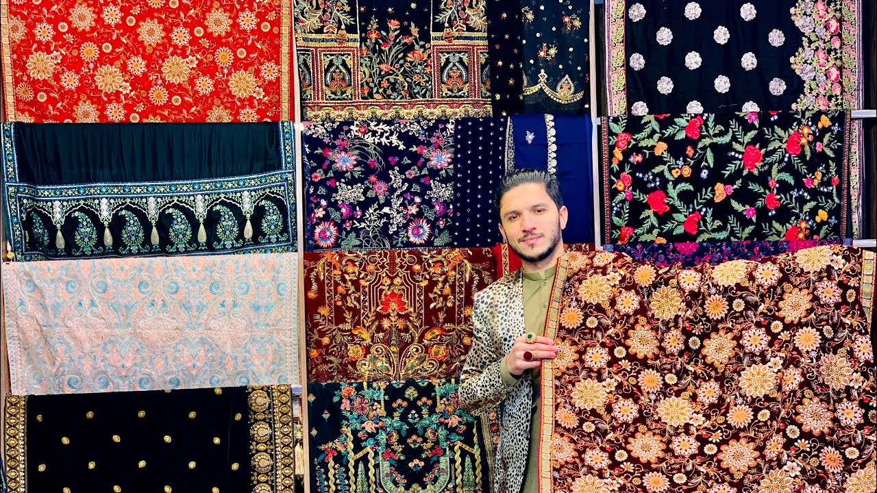 latest velvet collection 2020/original velvet shawls/designers shawls ...