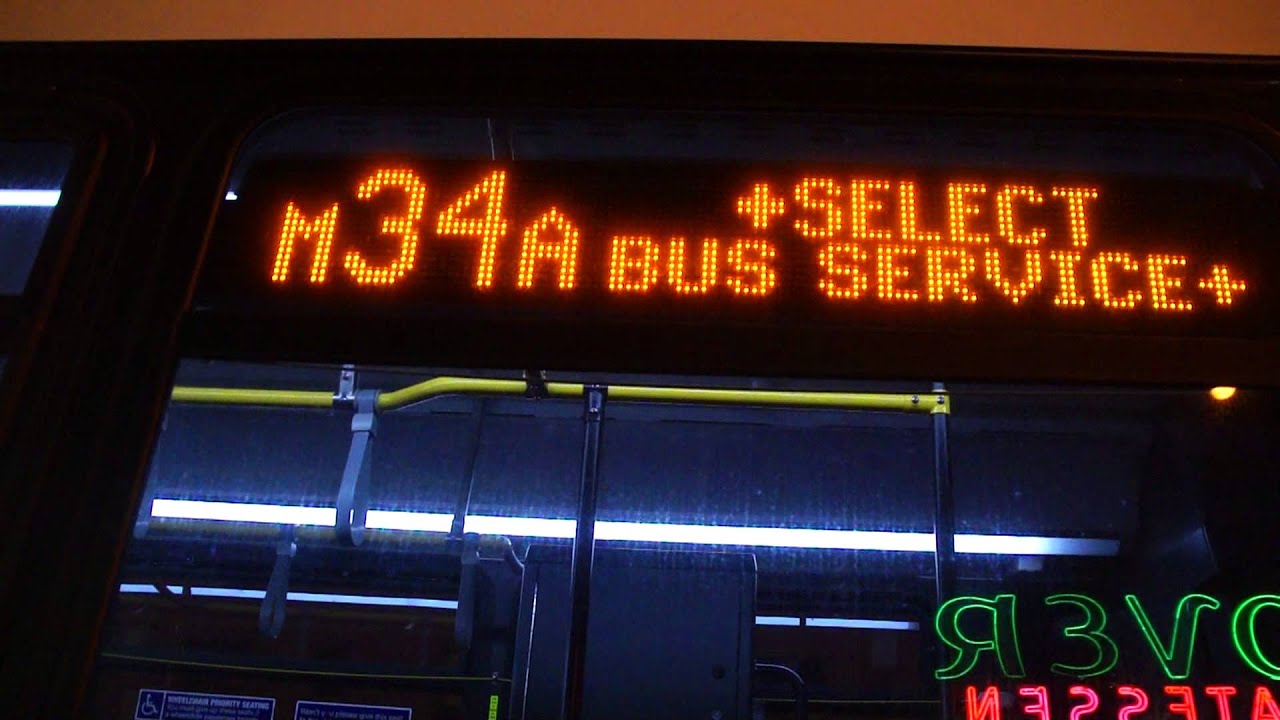 2012 NovaBus LFS Articulated 5845 On The M34A +Select Bus Service+ ...