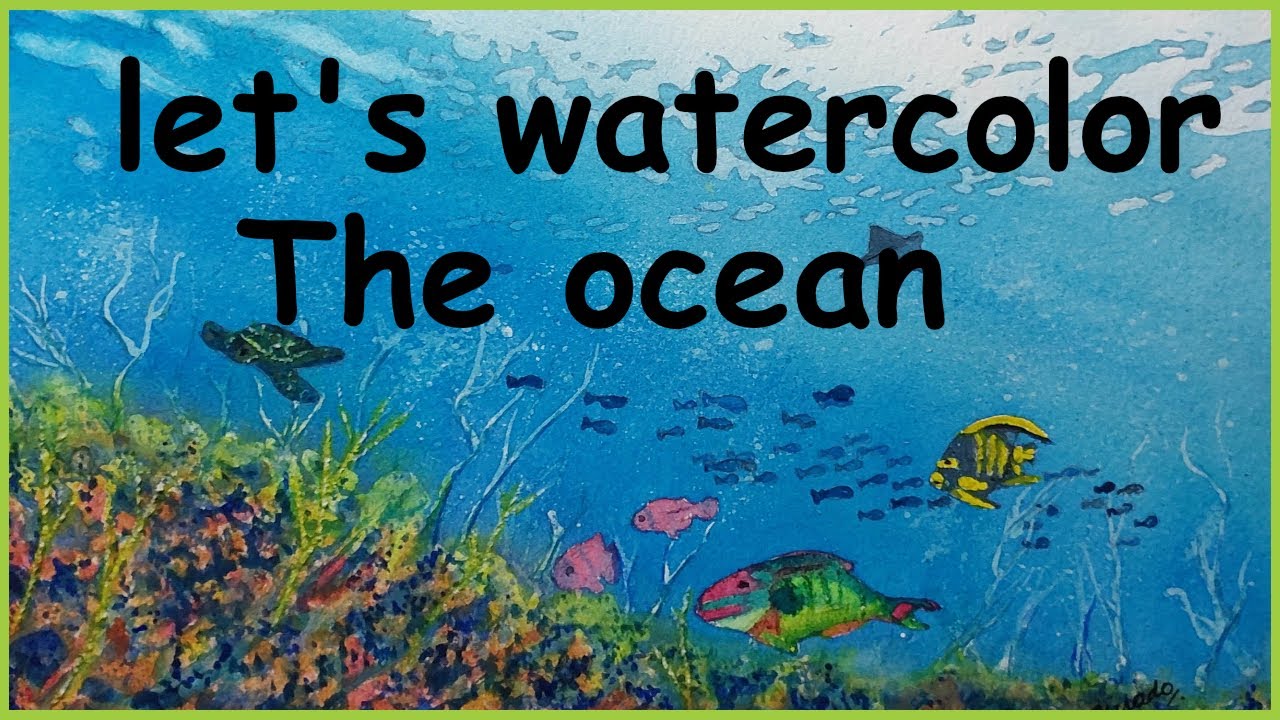 How to watercolor under the sea-EN #watercolor #timelapse #color # ...