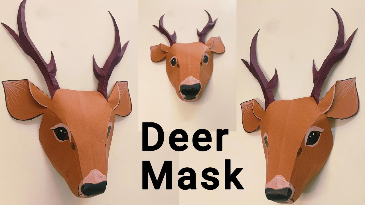 how to make deer mask | deer mask | deer mask making | animal mask ...