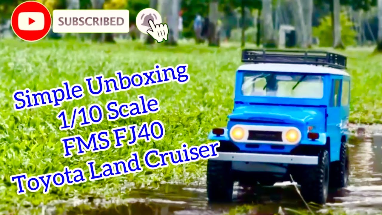 Unboxing 1/10 Scale FMS FJ40 Toyota Land Cruiser 4x4 Offroad RC Crawler ...