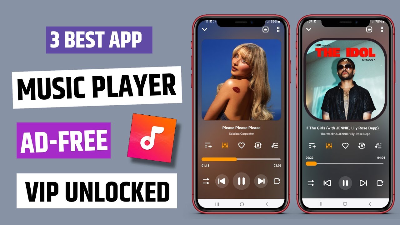 3 Best FREE MUSIC PLAYER Apps For Android - YouTube
