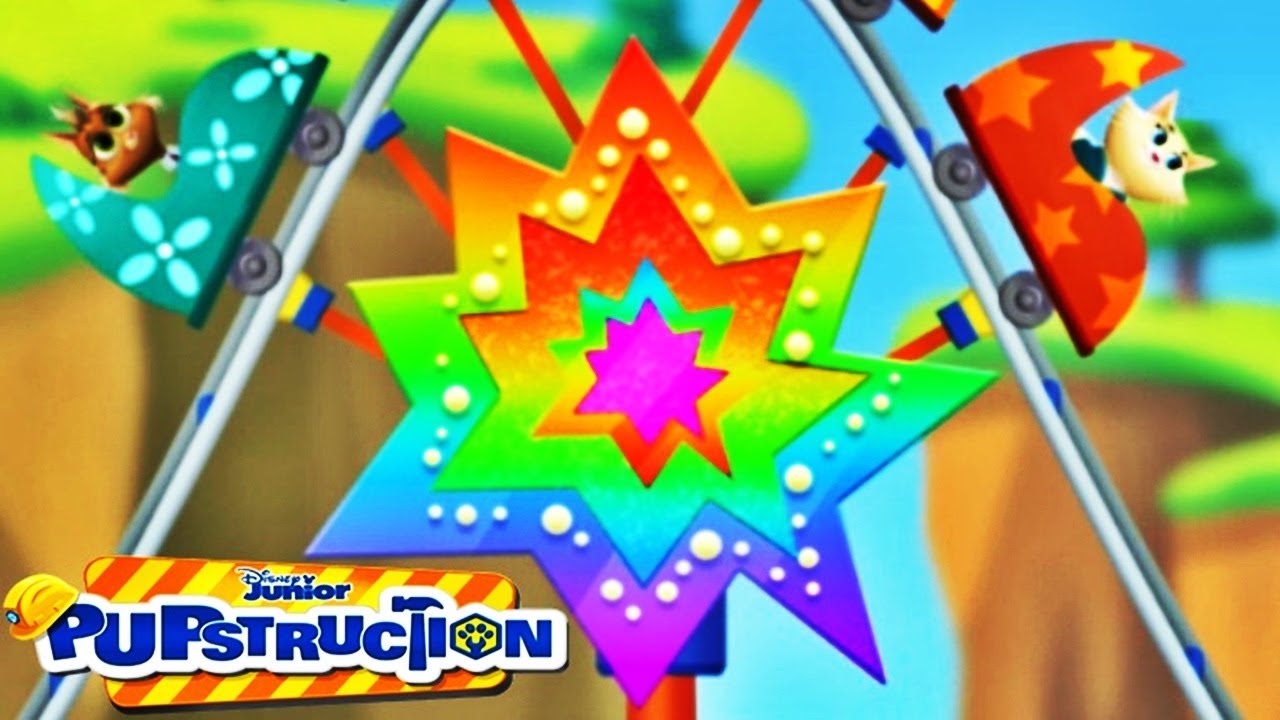 Pupstruction Games | Rainbow Mountain Drop! (Disney Junior Game) - YouTube
