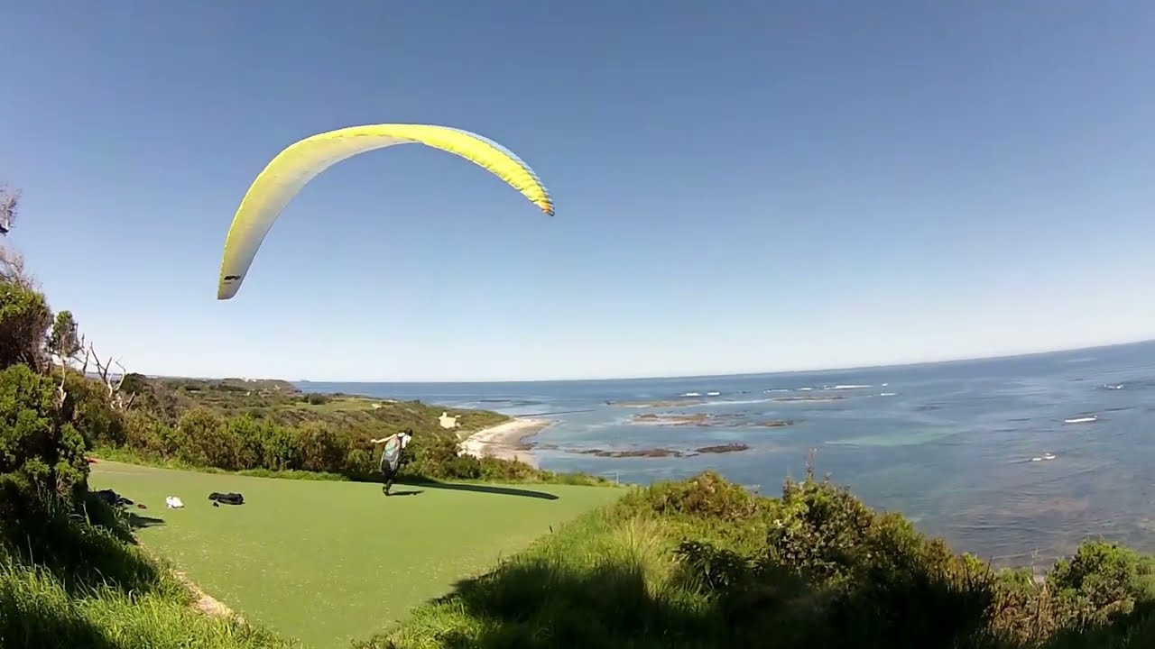 221019 Paragliding ( Sledys ) Flinders Golf Course Victoria Australia ...