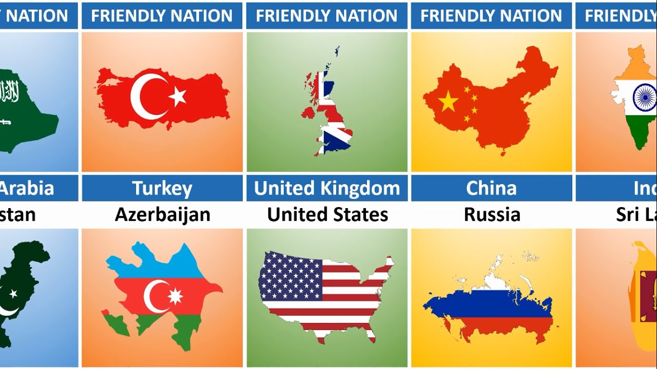 Maps of Friendly Countries l Comparison Video 2025 - YouTube