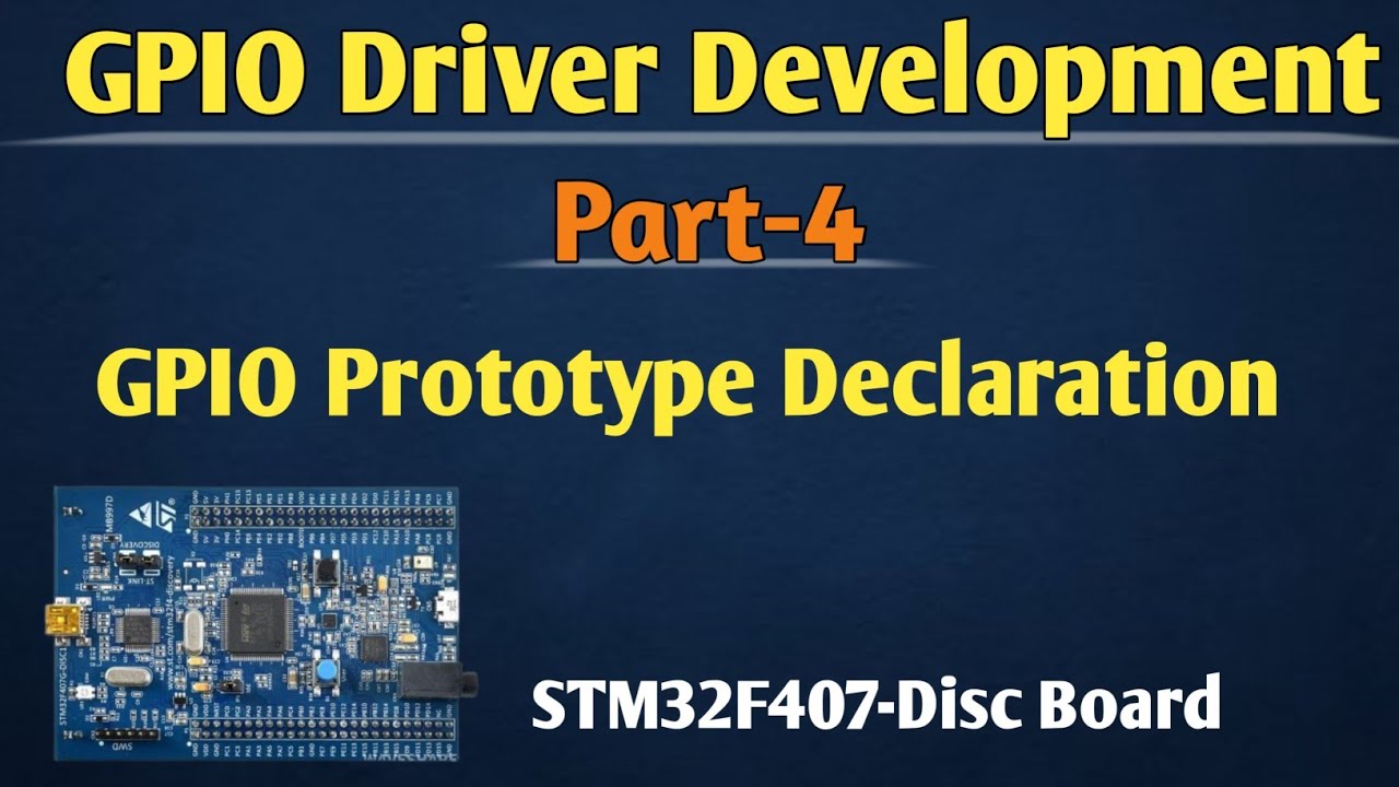 Gpio Prototypes Declaration Gpio Driver Development Part 4 Stm32 5584