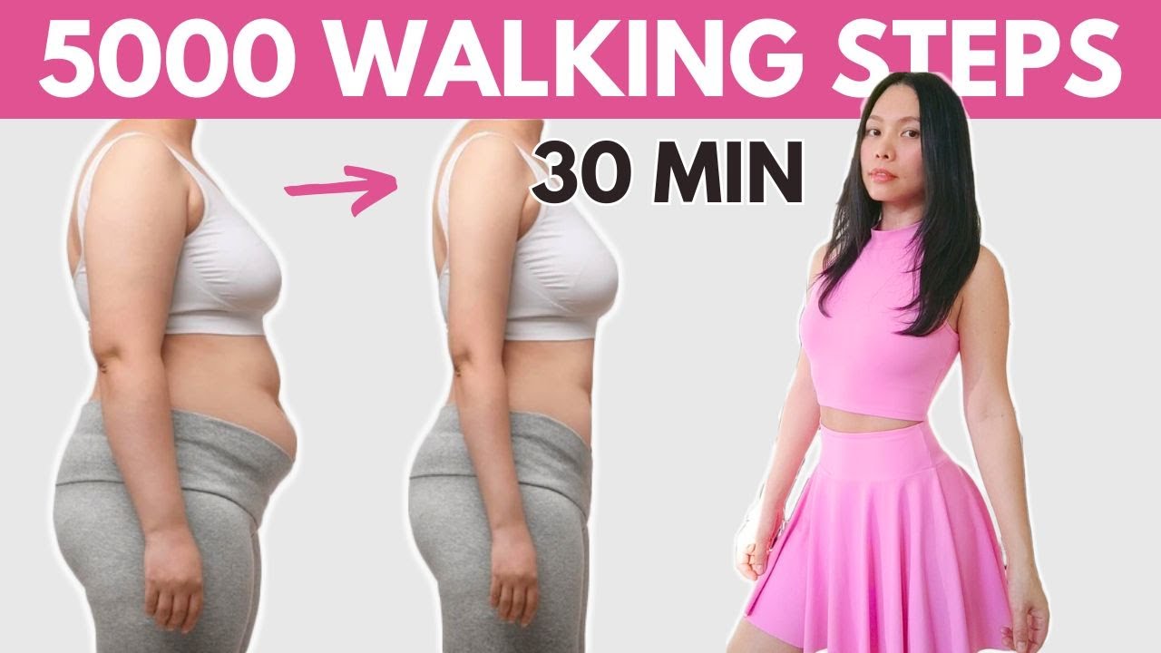 5000 STEPS IN 30 MIN, walking cardio easy steps for weight loss, reduce ...