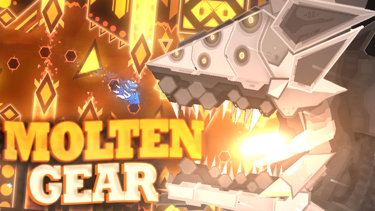 Molten Gear 100% by Knobbelboy & More [Extreme Demon] | Geometry Dash ...