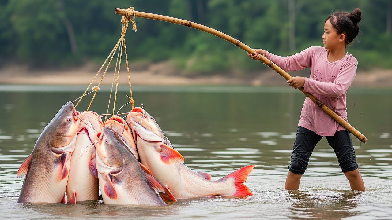 Harvesting 500+ Wild Giant Fish - How to Build & Use Stealth Trap Catch ...