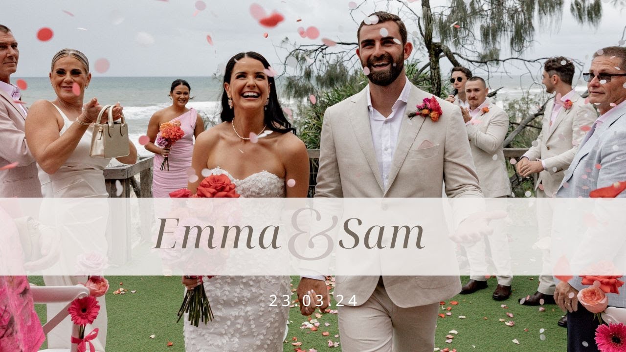 Emma & Sam GOT MARRIED | 23.3.24 at Sunshine Beach Surf Club - YouTube