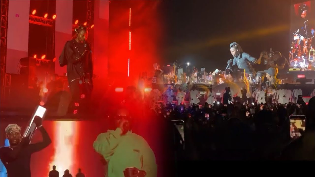 Asake live in Concert on New year day 2024 performing with Olamide in ...