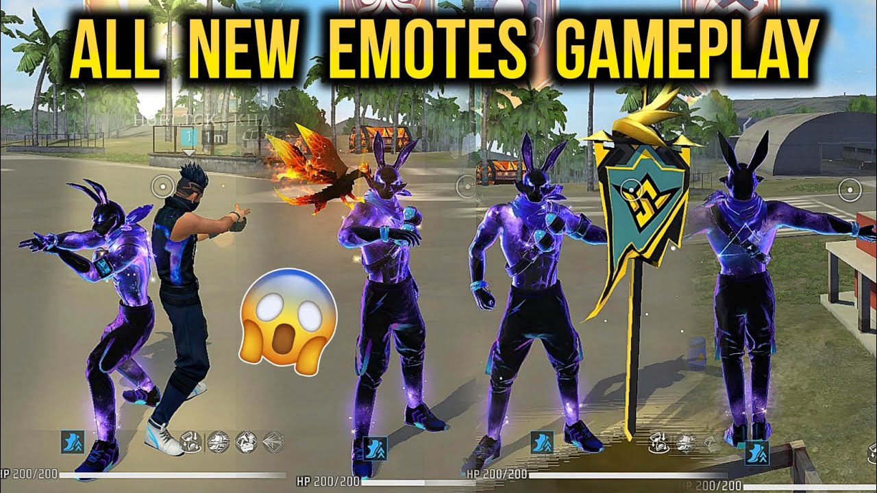 All New Emotes Gameplay - FFWS Flag Emote, New Duo and Hyperbook Emote ...
