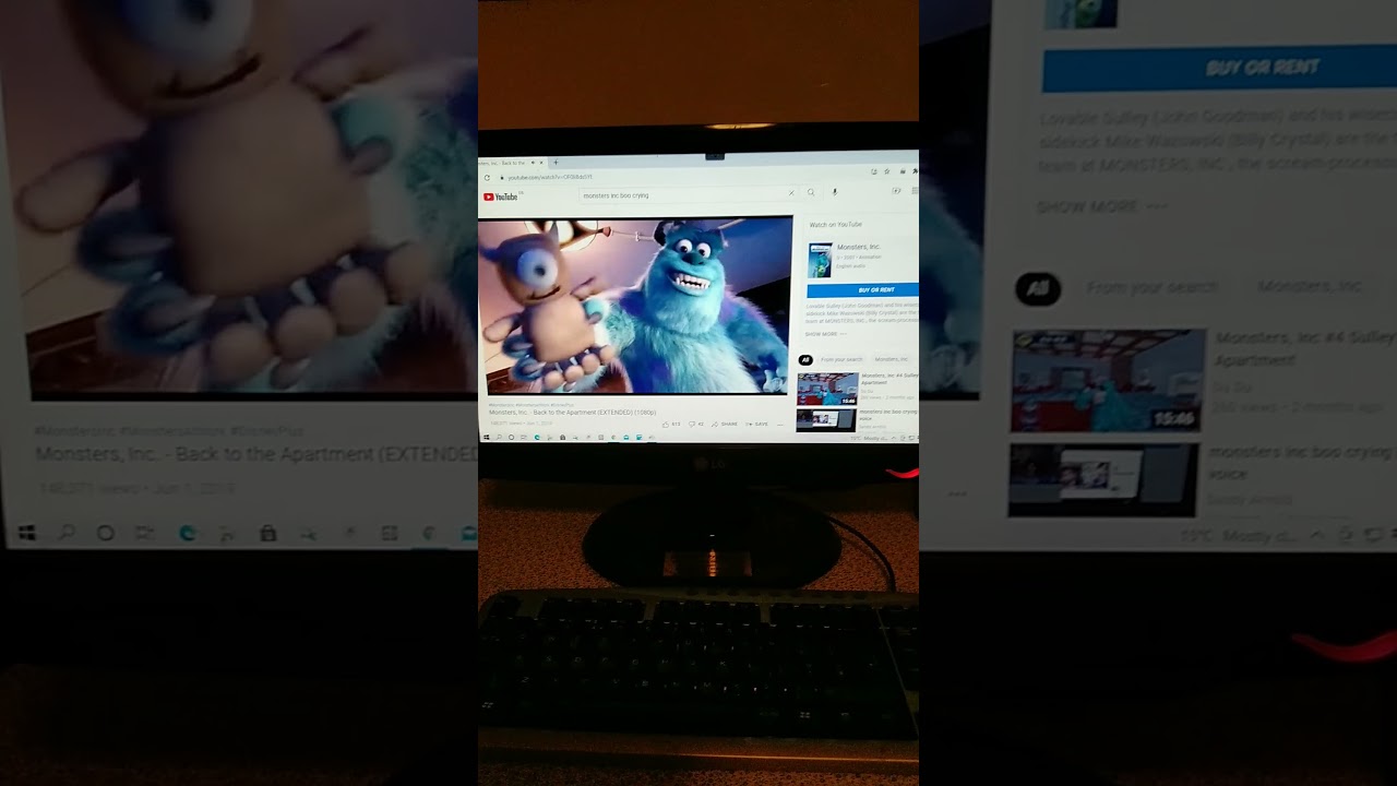 monsters Inc boo crying boul123 major - YouTube