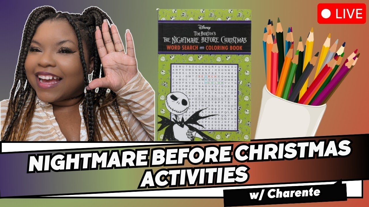 Nightmare Before Christmas: Coloring & Word Search - YouTube