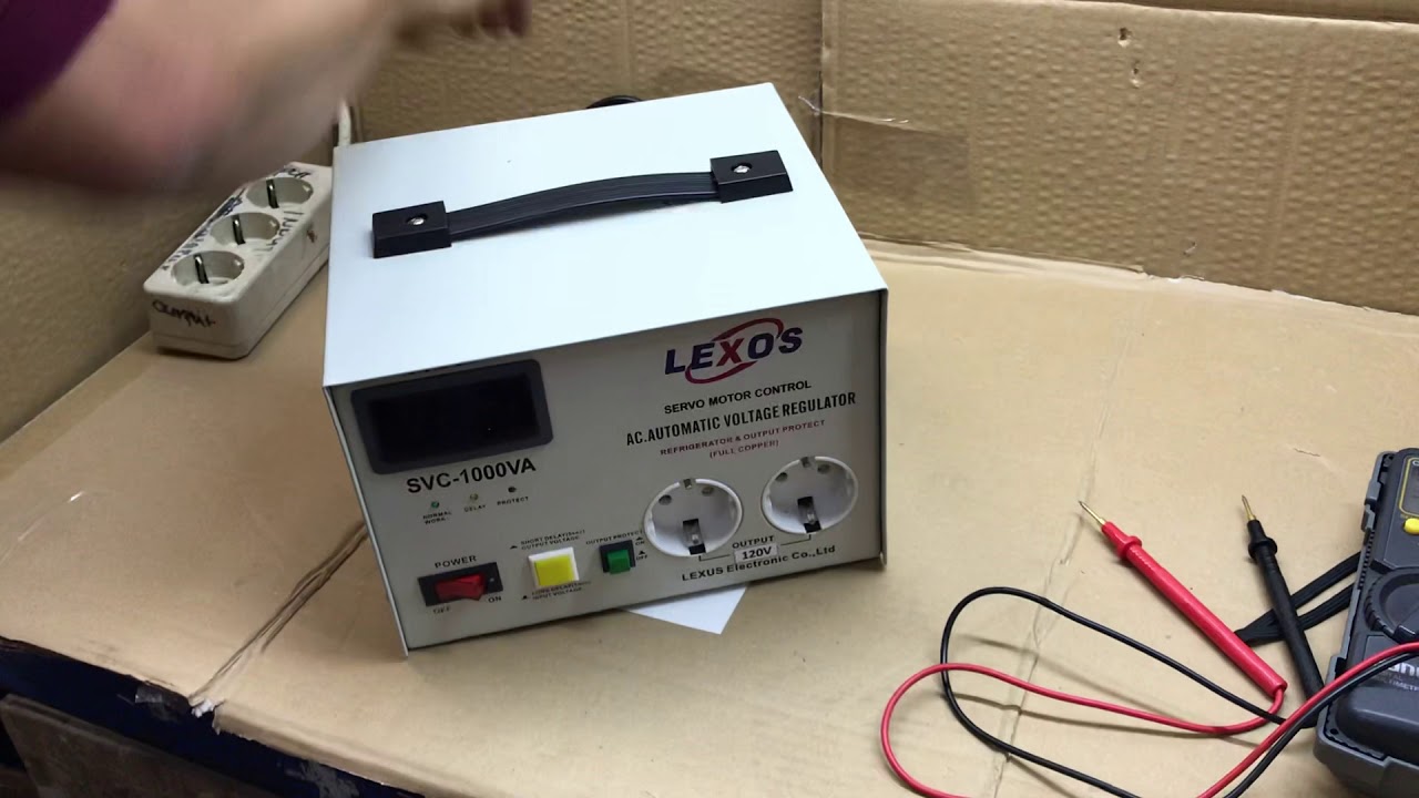 Avr Transformer Step Down + Stabilizer 1000Va Lexos Digital - YouTube