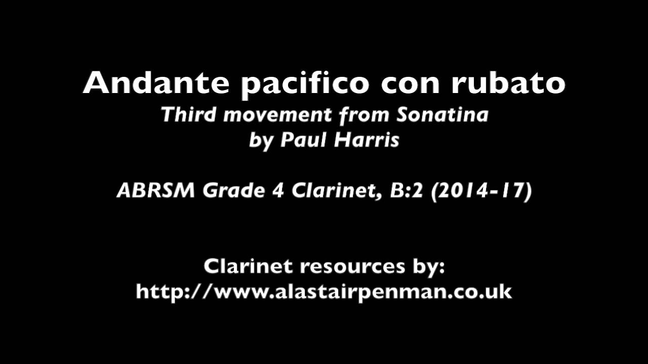 Andante pacifico con rubato. Third movement from Sonatina by Paul ...