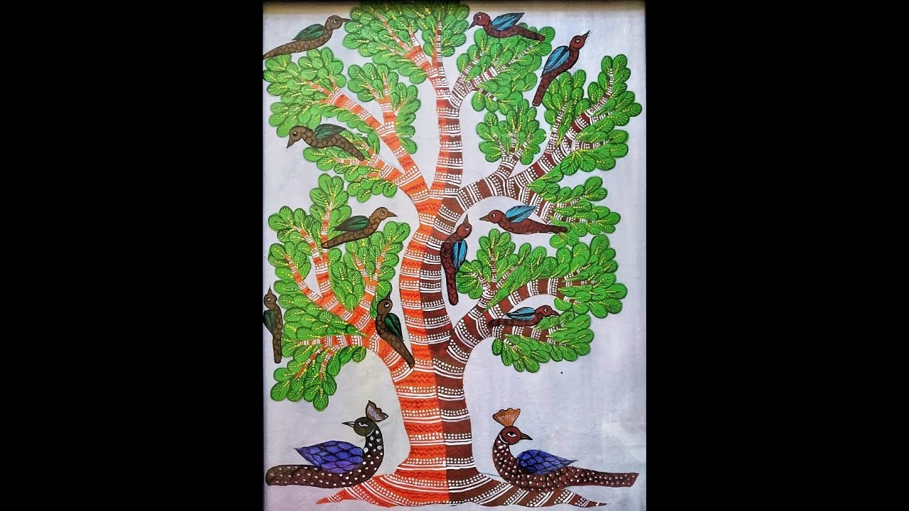Making different patterns of gond art - YouTube