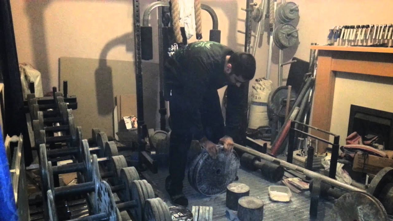 3 x 20kg 44lb plate pinch lift holds 3 x 45s grip training. 2 hands J ...