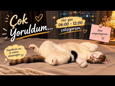Çok Yoruldum 😴😻🐈| Sevimli Kedi Şarkısı | Cute Cat Song