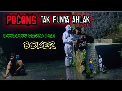 Prank Pocong Paling Lucu Bikin Ngakak || Gangguin Orang Lagi Boker #prankpocong #funnyvideo