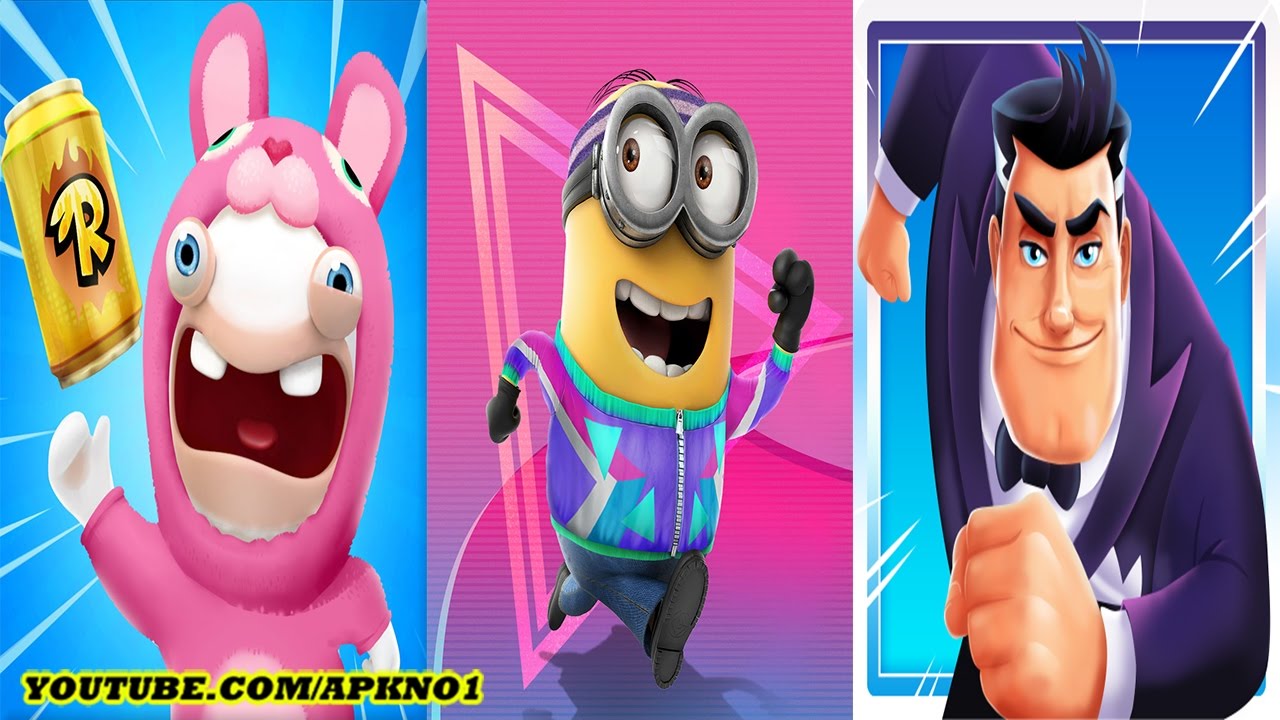 Rabbids Crazy Rush VS Despicable Me 2 - Minion Rush VS Agent Dash - YouTube
