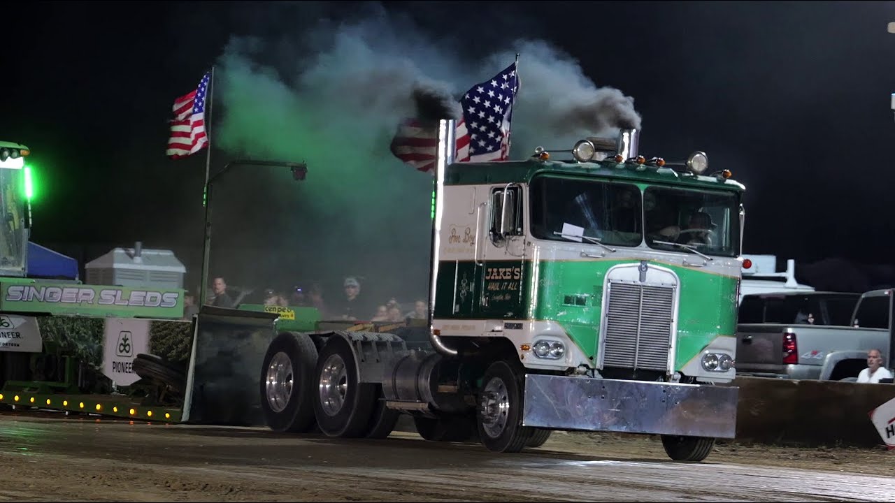 2024 Crawford Antique Farm Show Truck & Tractor Pull - Semis - YouTube