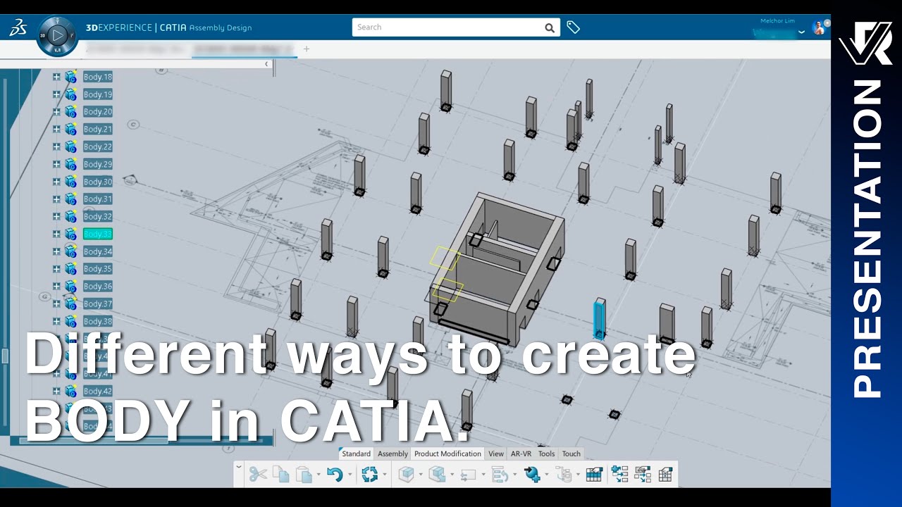 How to create body in CATIA v6 - YouTube
