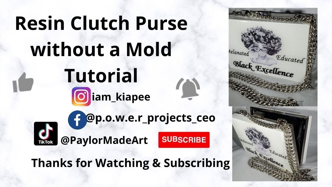 Another One!!! Resin Clutch Purse without a Mold Tutorial - YouTube