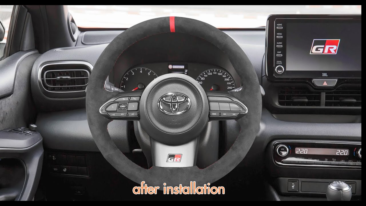 MEWANT---for Toyota Yaris GR 2020-2022 Hand Stitching Car Steering ...