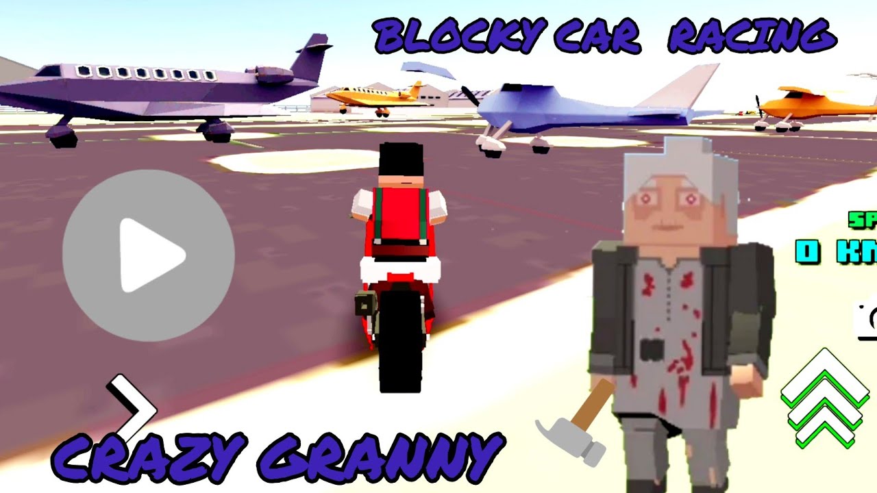Blocky Moto Racing: Creepy Zombie Granny from Blockapolypse is in ...