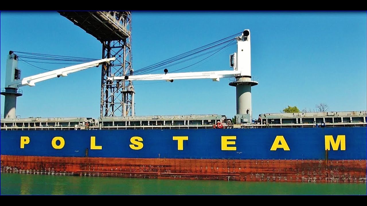 Polsteam ship ISOLDA at the Glendale Bridge, Welland Canal (2019) - YouTube