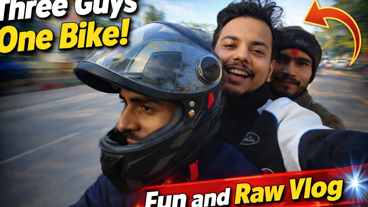 First Ever Vlog! 😱 Three Guys on One Bike | Fun & Raw | No Script, No ...