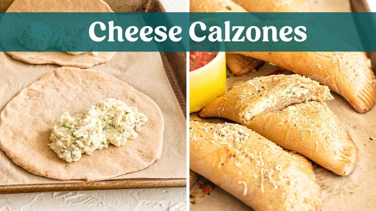 Easy Cheese Calzones with Whole Wheat Dough - Great Freezer Meal! - YouTube