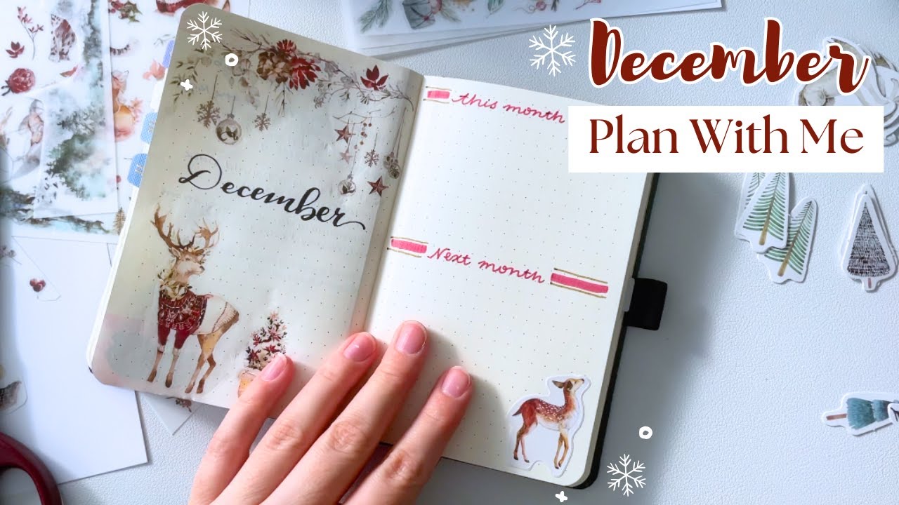 December 2024 Plan With Me ️ | Cozy Bullet Journal Setup - YouTube