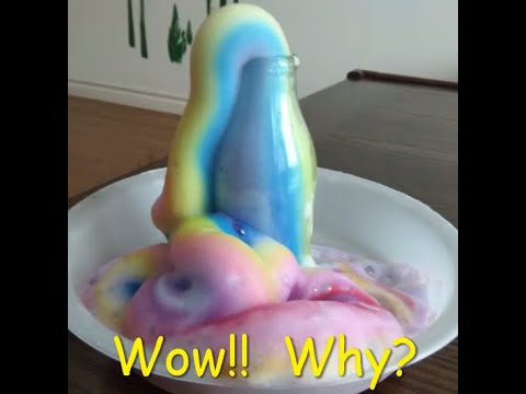 Super-fun, wow, easy colorful science experiment made at home -- Rainbow elephant toothpaste ...