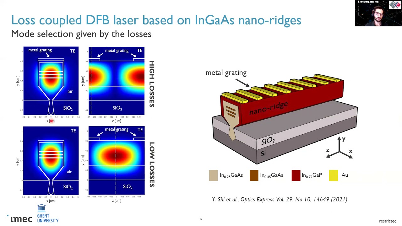 CLEO/Europe 2021 - InGaAs Nano-ridge Laser Monolithically Grown on a ...