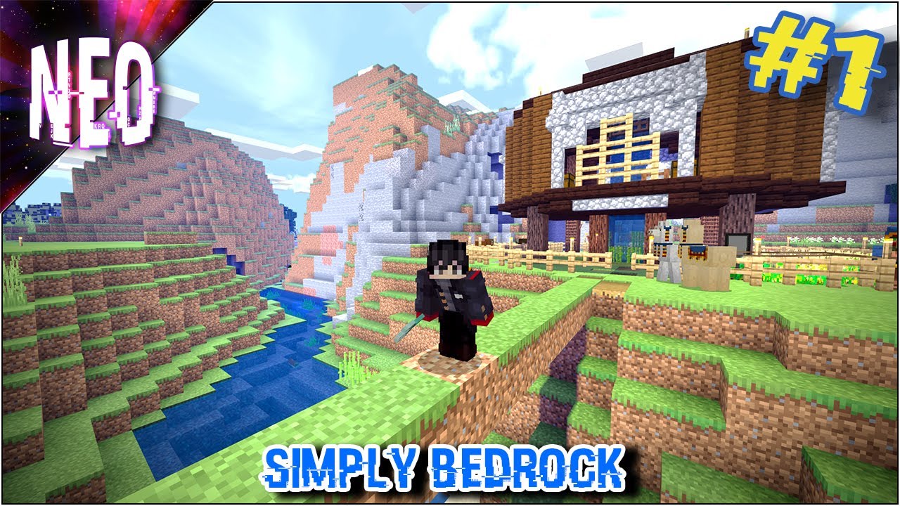 SIMPLY BEDROCK - STARTING OUT - #1 [ Minecraft Bedrock ] - YouTube