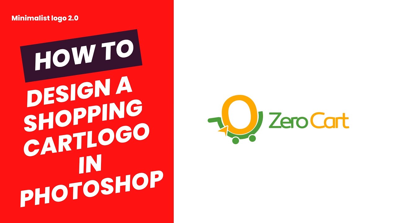How to Design a Shopping Cart Logo in Photoshop | Zero Cart - YouTube