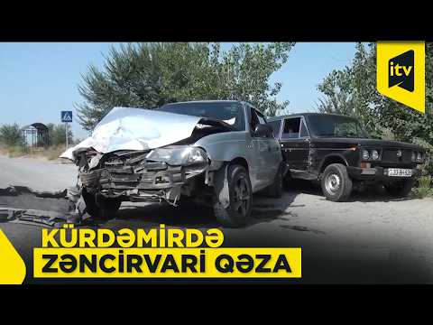 Kürdəmirdə zəncirvari qəza olub, bir nəfər ölüb
