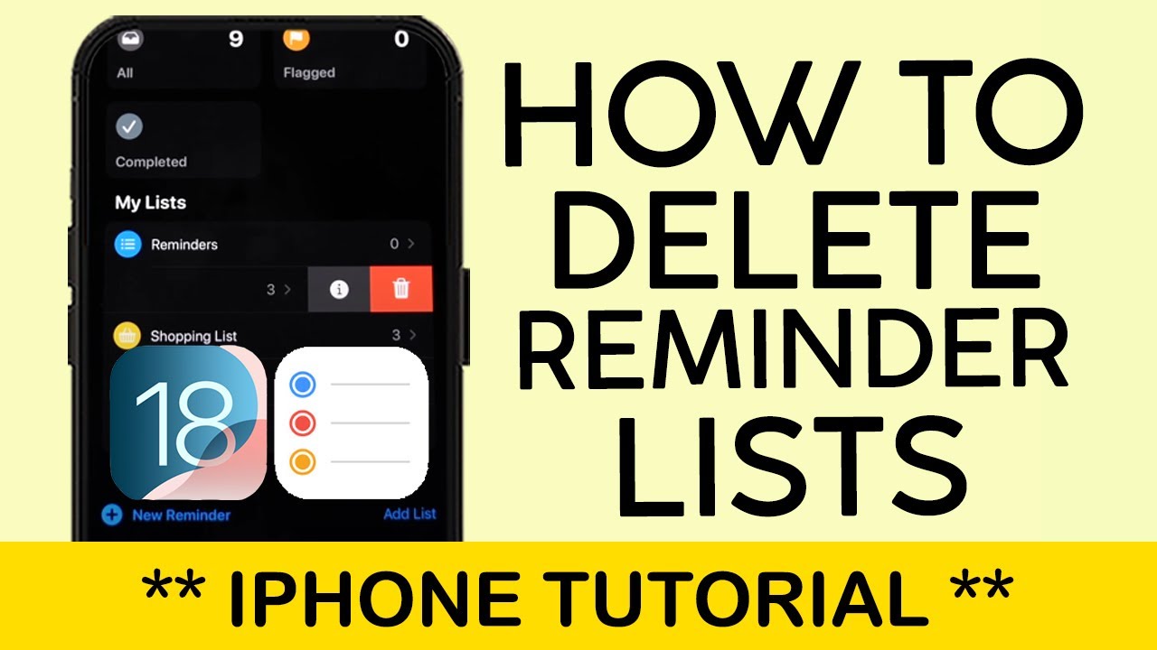 How to Delete a Reminder from Reminders App 2024 - YouTube