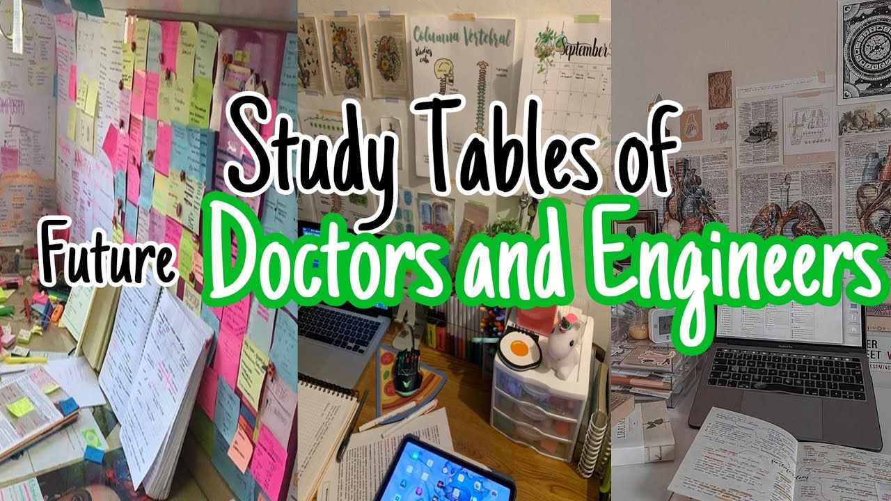 study tables of future doctors and Engineers 🩺 ️ Study table ideas ...