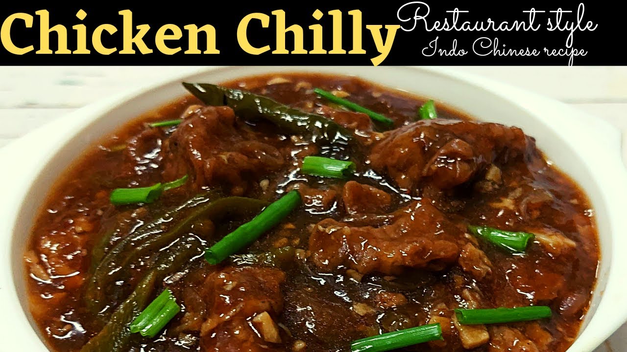 Chicken Chilly | Indo Chineses Recipe | Restaurant style chilli chicken ...