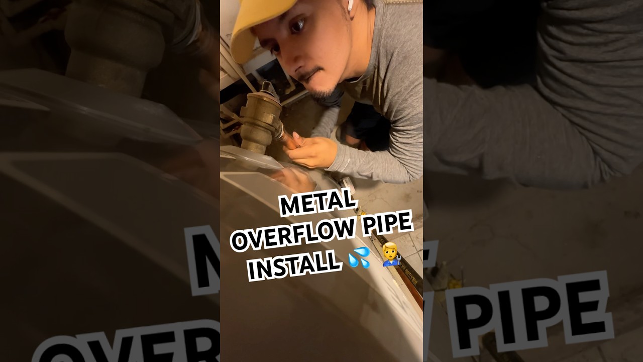 Installing a Metal Overflow Pipe (For Water Heaters) - YouTube