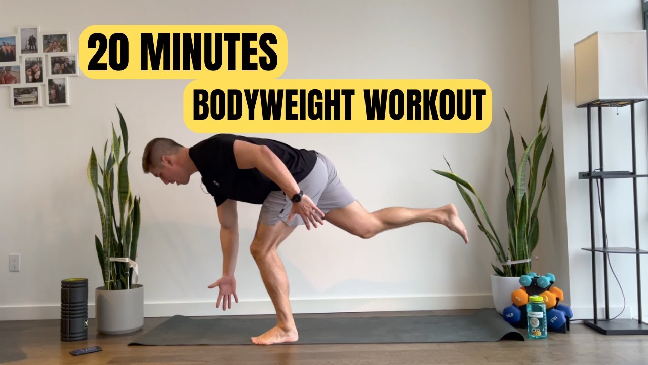 20 MIN BODY WEIGHT WORKOUT // Build strength, burn fat // No equipment ...