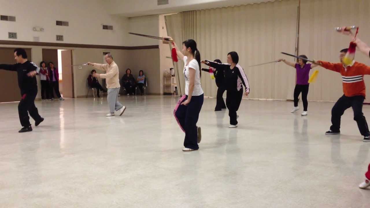 Tai Chi Sword with Fan Man-Yun - YouTube