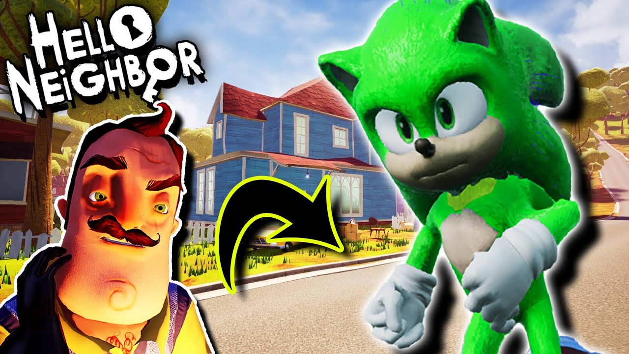 HELLO GREEN SONIC (Movie Version) | Hello Neighbor Mod - YouTube